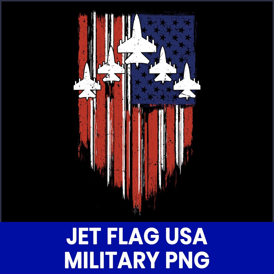 Jet Flag USA Military PNG, Patriotic Fighter Jet Sublimation (digital ...