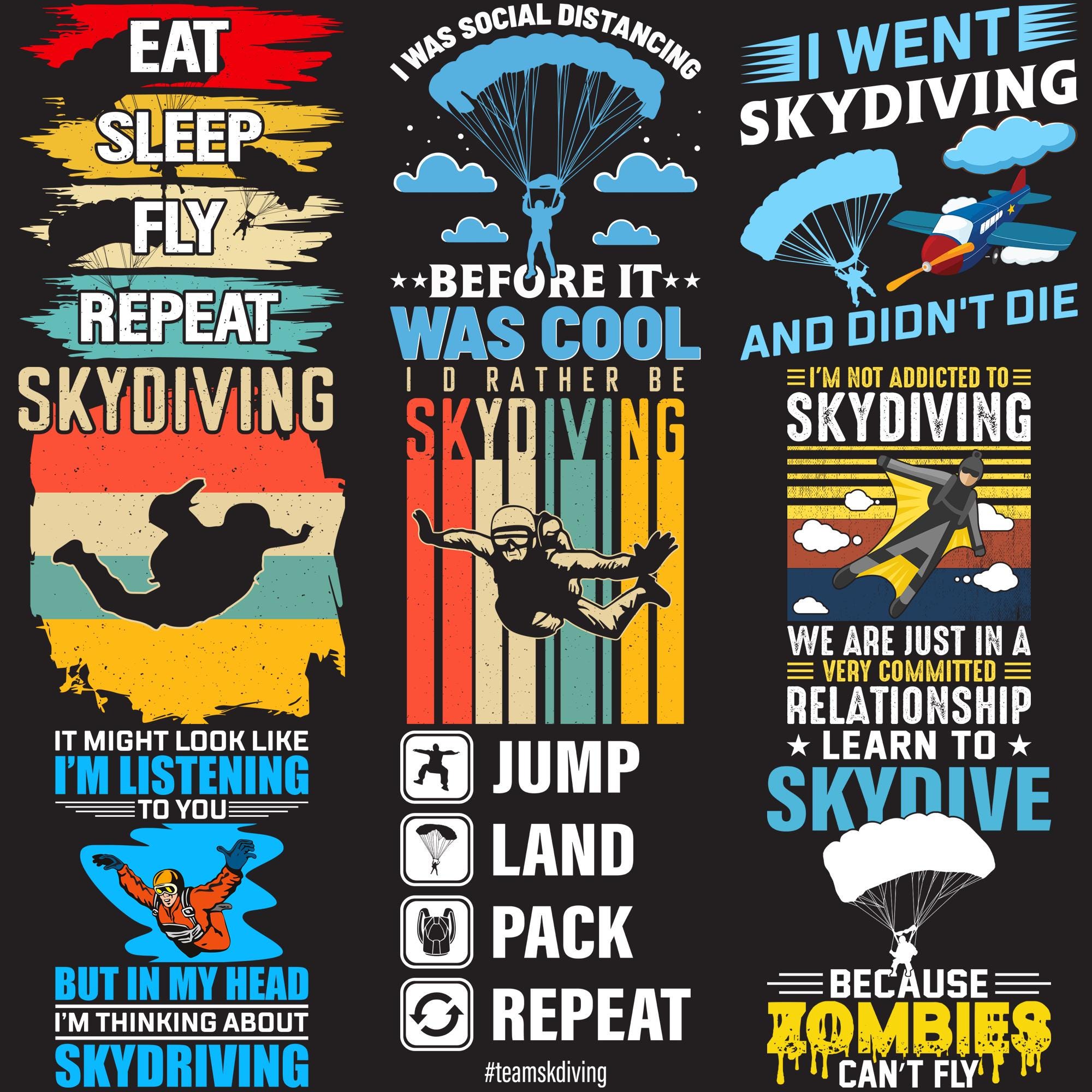 Skydiving PNG Clipart, Adventure Sports Design (svg, Eps, Dxf) - Etsy