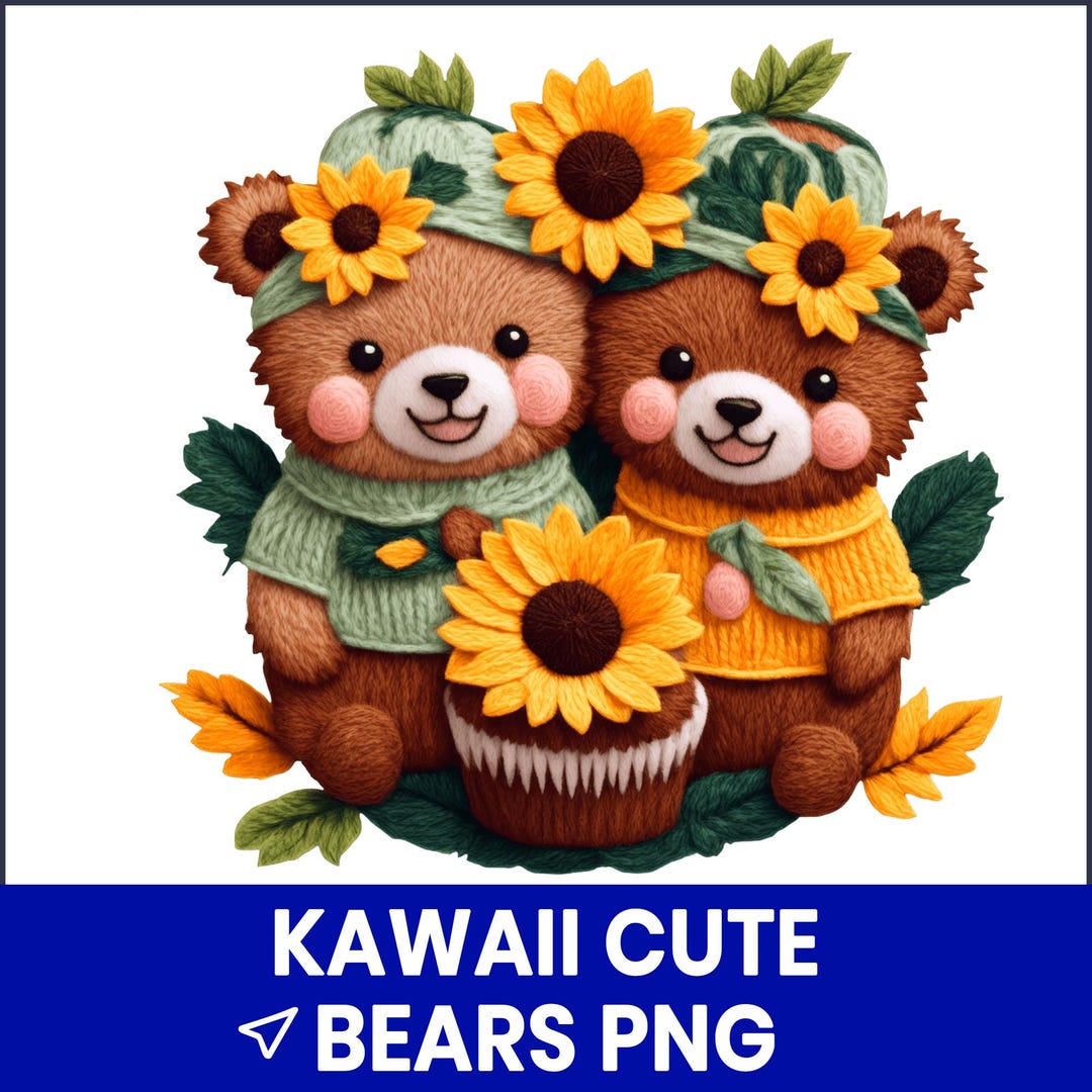 Kawaii Teddy Bear Clipart Bundle, Pastel Chibi Bears, Nursery ...