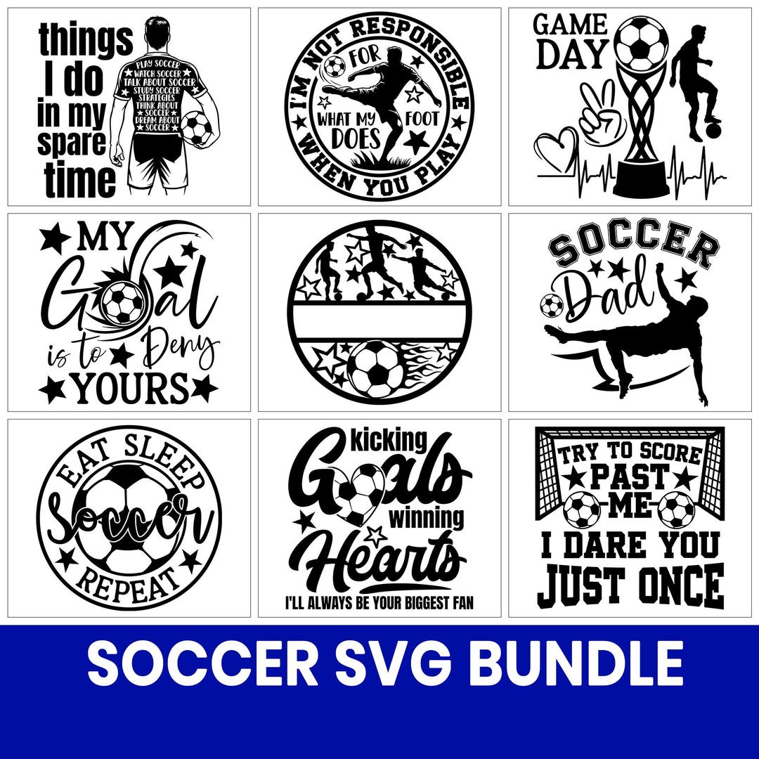 Soccer SVG Cut Files Bundle, Game Day Designs (digital Download) - Etsy