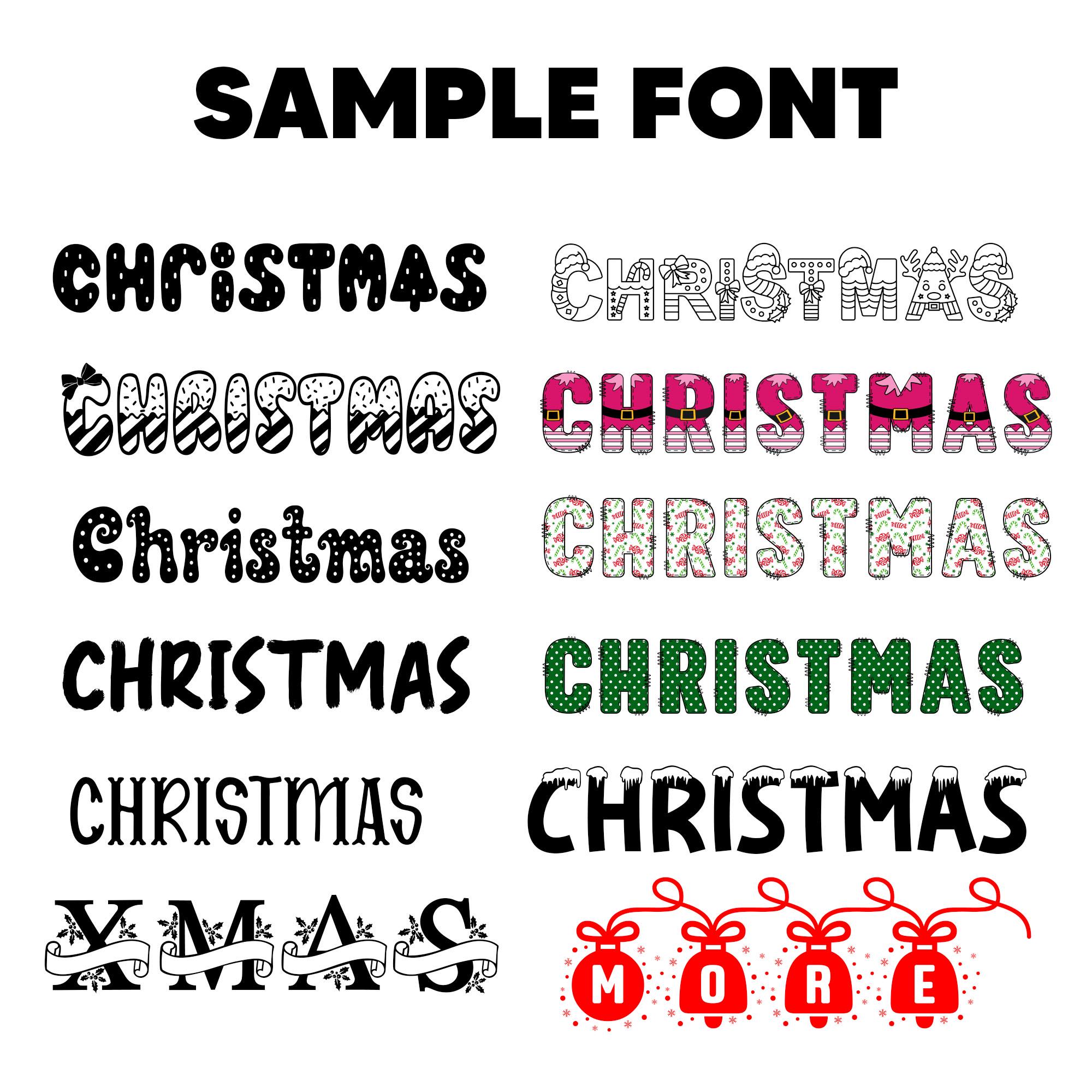 100+ Festive Christmas Fonts Bundle – Holiday SVG, TTF, OTF (instant ...