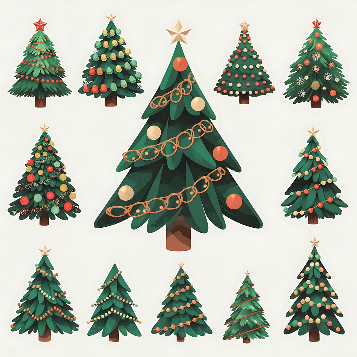 500+ Christmas Tree PNG Bundle - Holiday Clipart, Christmas Tree SVG ...