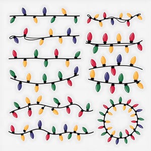 500+ Christmas Light PNG Bundle - Holiday Lights Clipart, Christmas ...