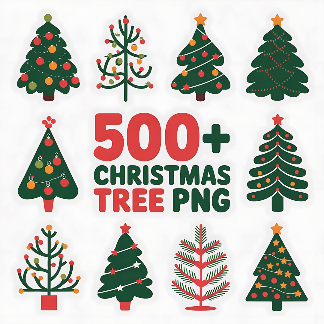 500+ Christmas Tree PNG Bundle - Holiday Clipart, Christmas Tree SVG ...