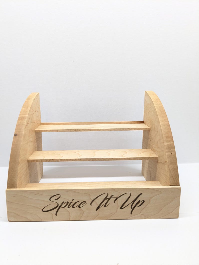 Handmade Wooden Spice Rack - Etsy