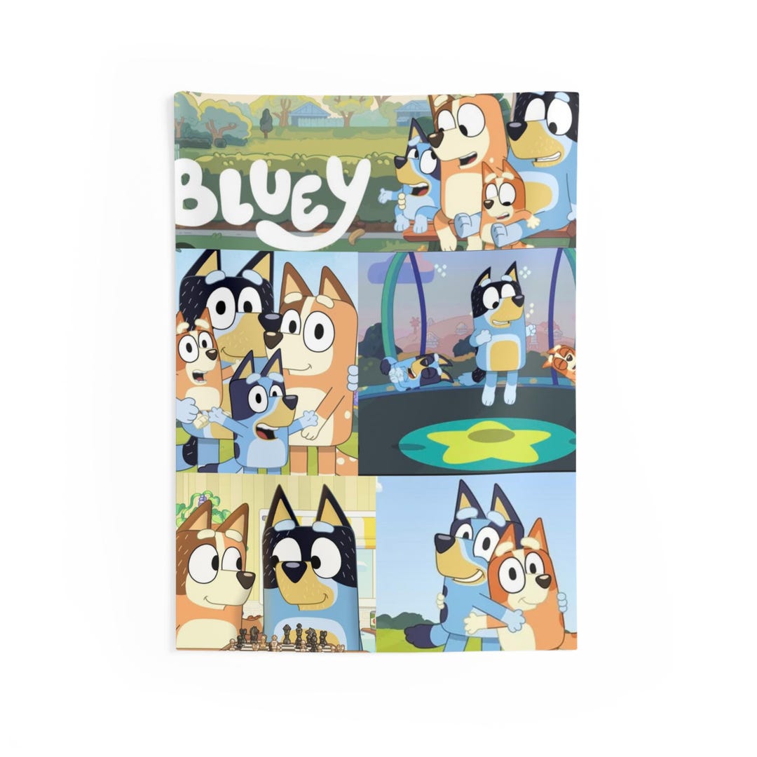 Bluey Printed Wall Tapestry - Etsy