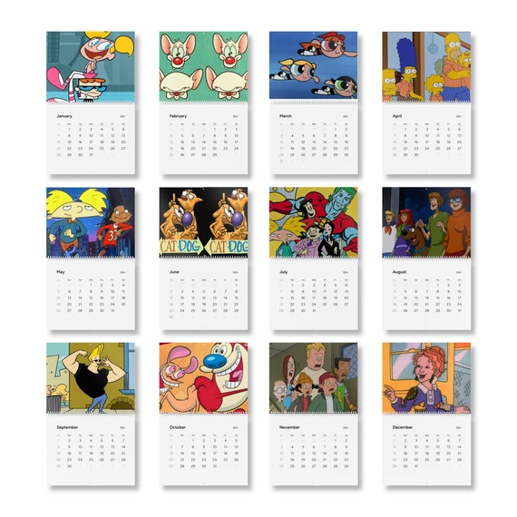 Cartoon Calendar 2024 Printable