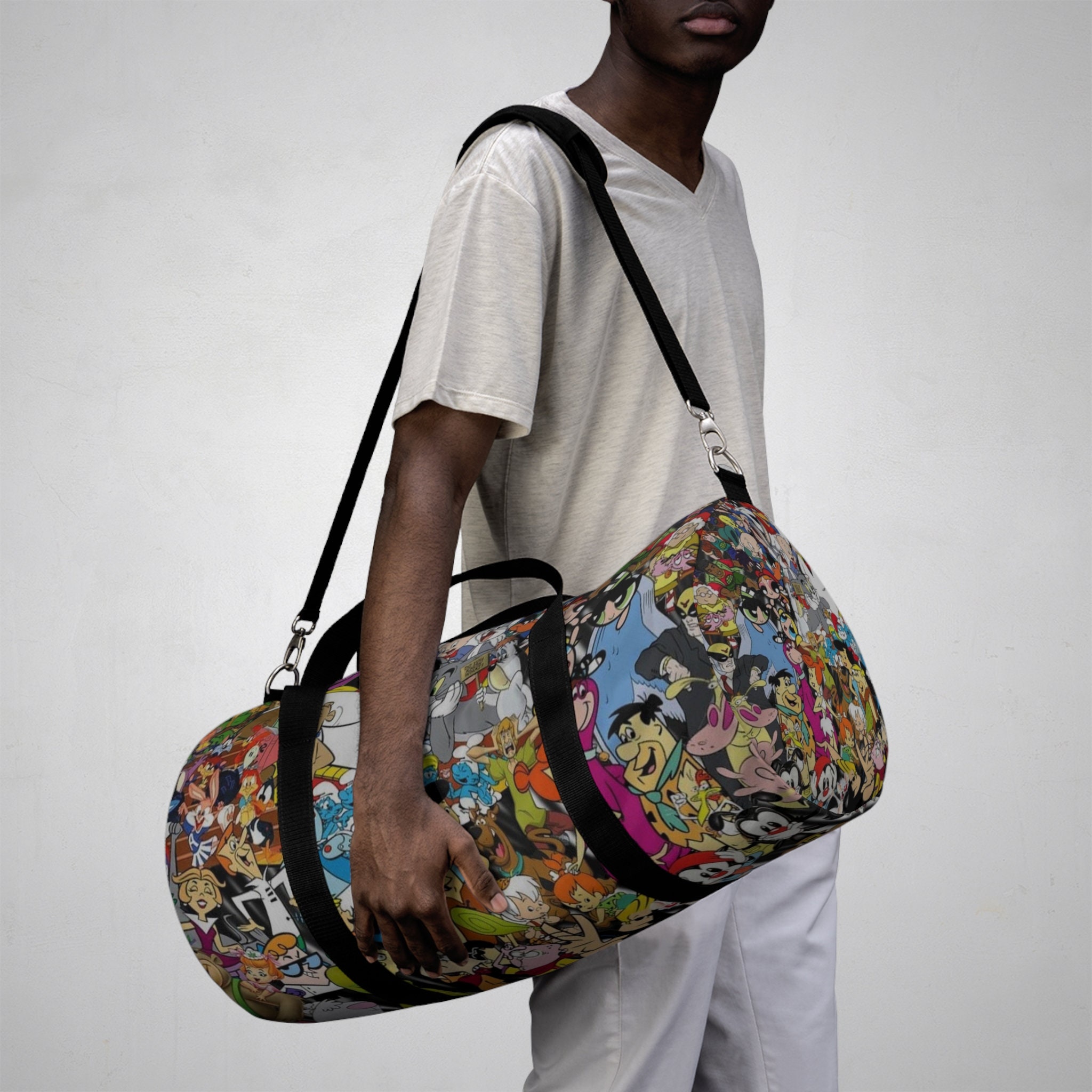 90's Cartoon Duffel Bag - Etsy