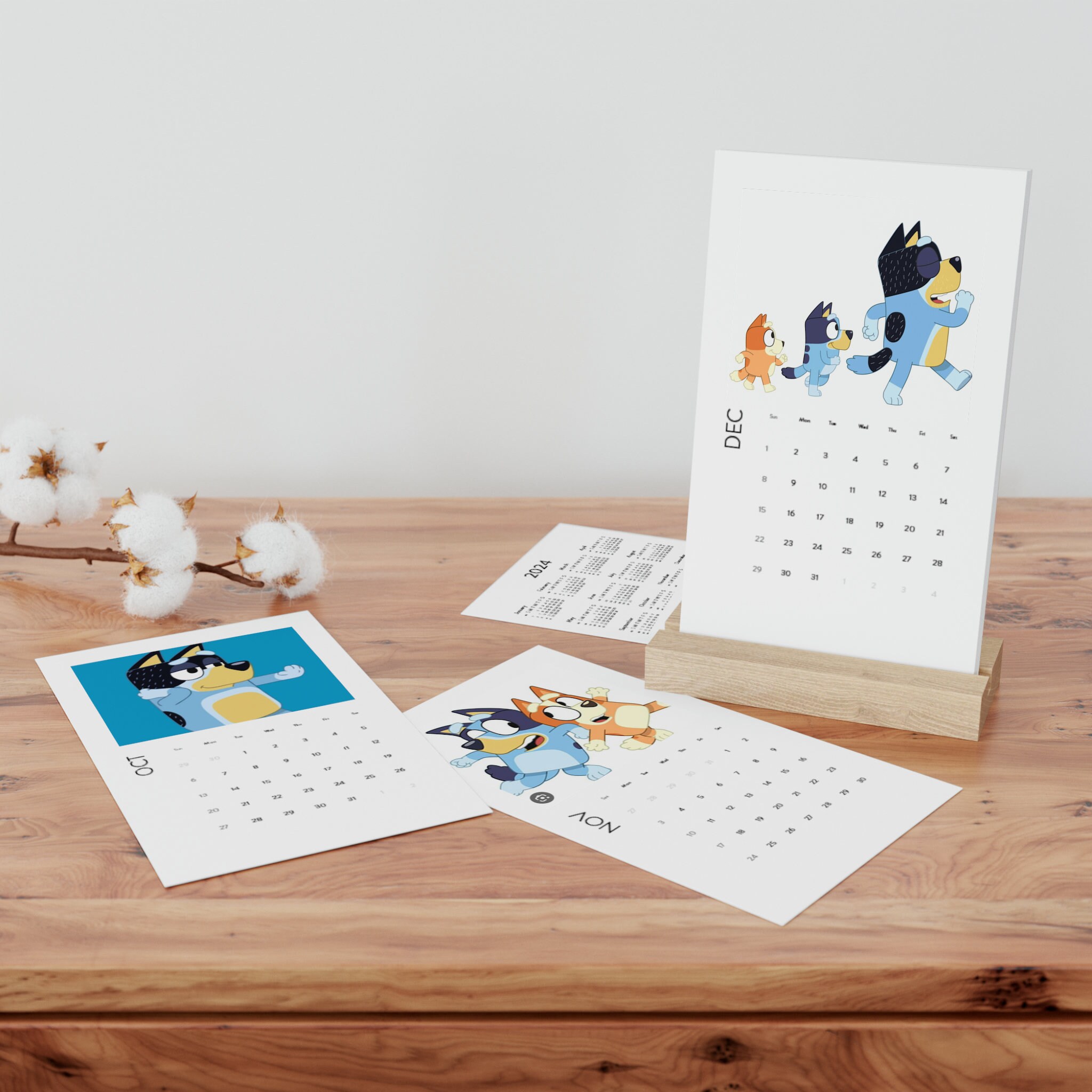 Bluey Desk Calendar (2024) - Etsy