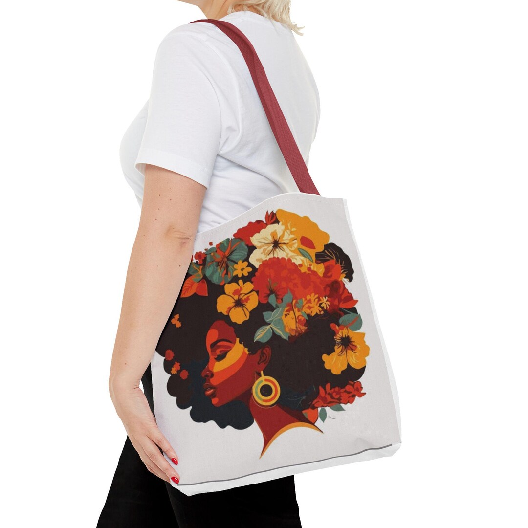 Stylish Floral Afro Tote Bag | Eco-friendly Shopping Bag, Gift for Her ...