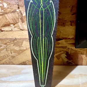 Green Hand Pinstriped 22 Inch Hand Saw - Etsy