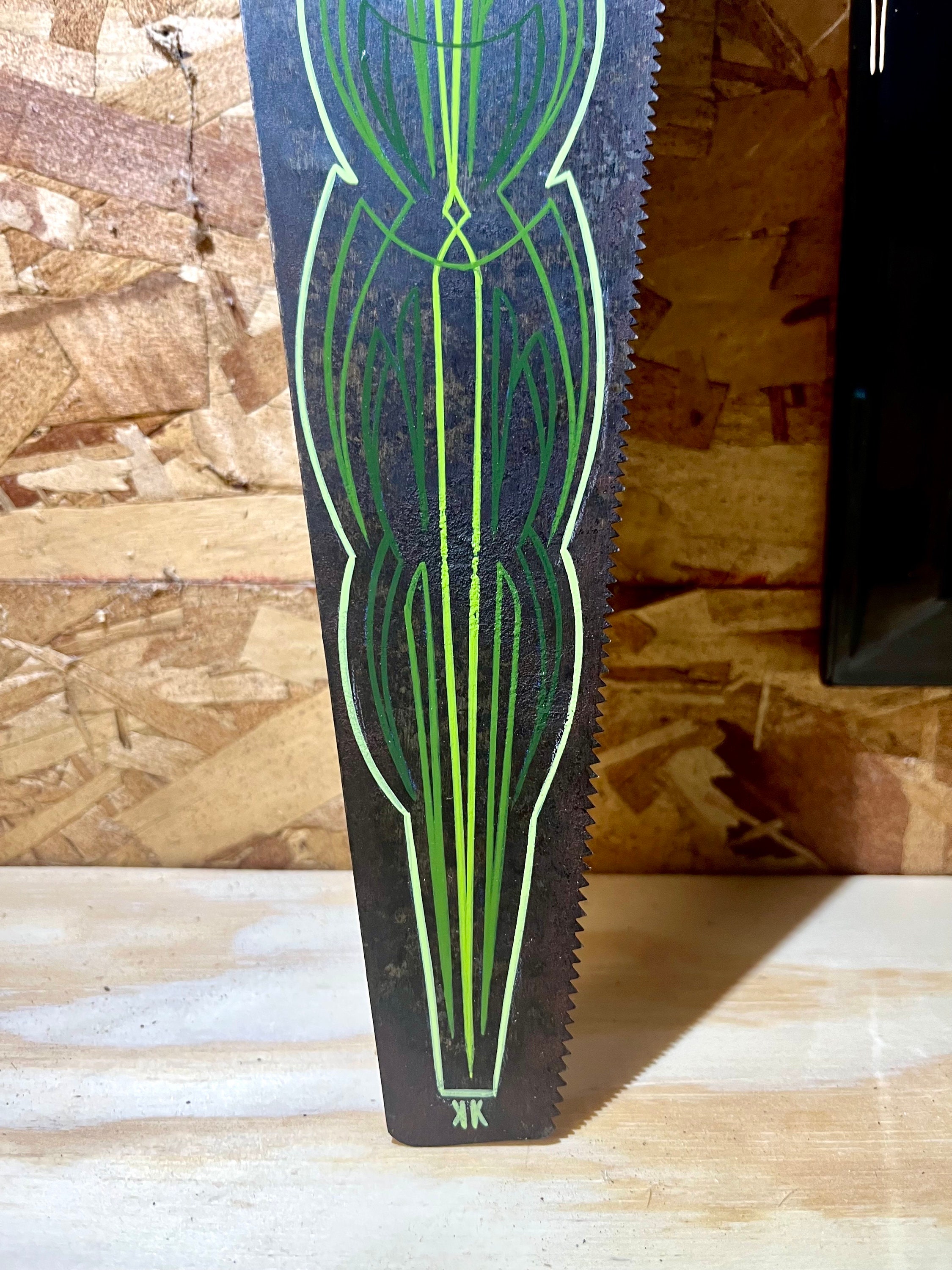 Green Hand Pinstriped 22 Inch Hand Saw - Etsy