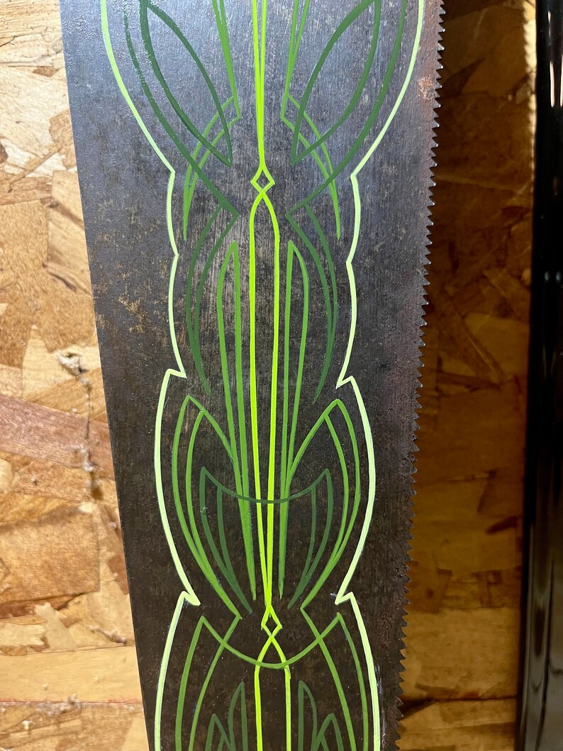 Green Hand Pinstriped 22 Inch Hand Saw - Etsy