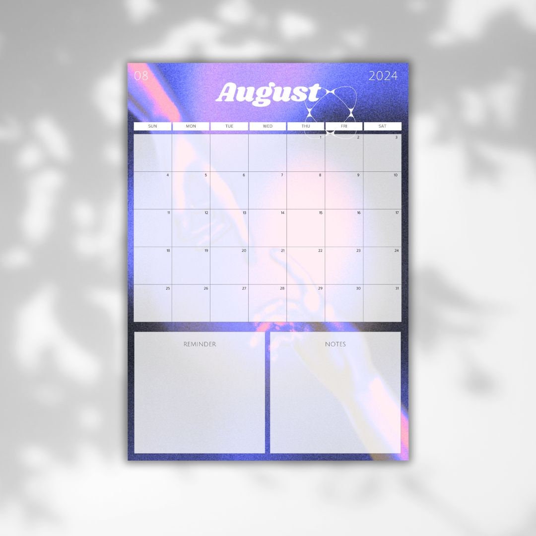 2024 Calendar Printable, Instant Download, Productivity Planner ...