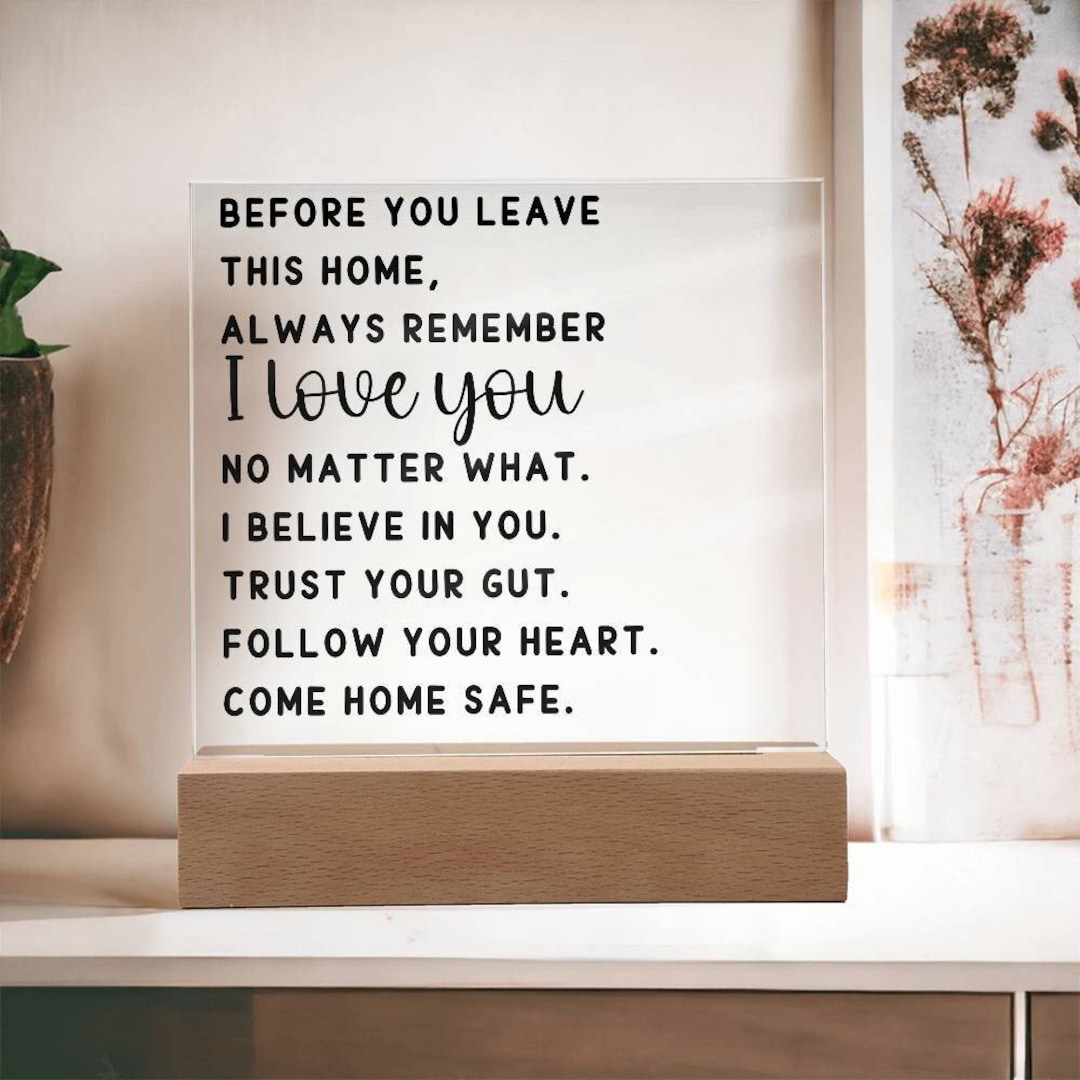 Inspirational Home Reminder Square Plaque i Love You - Etsy