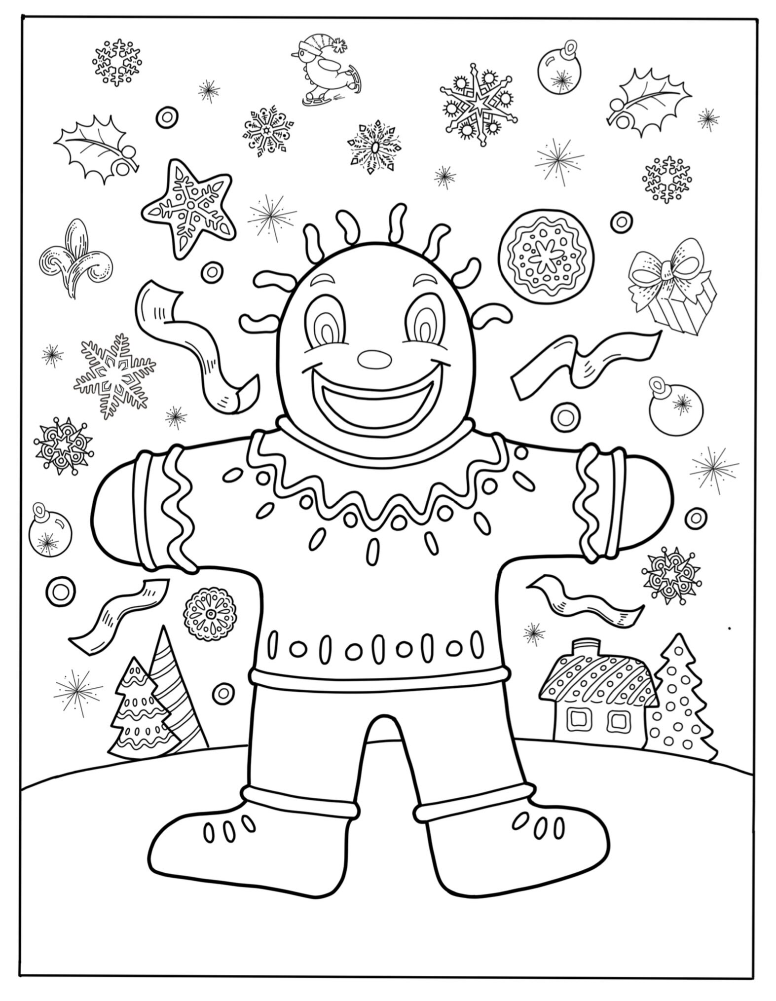 Gingerbread Girl and Boy Coloring Pages (2) - Etsy