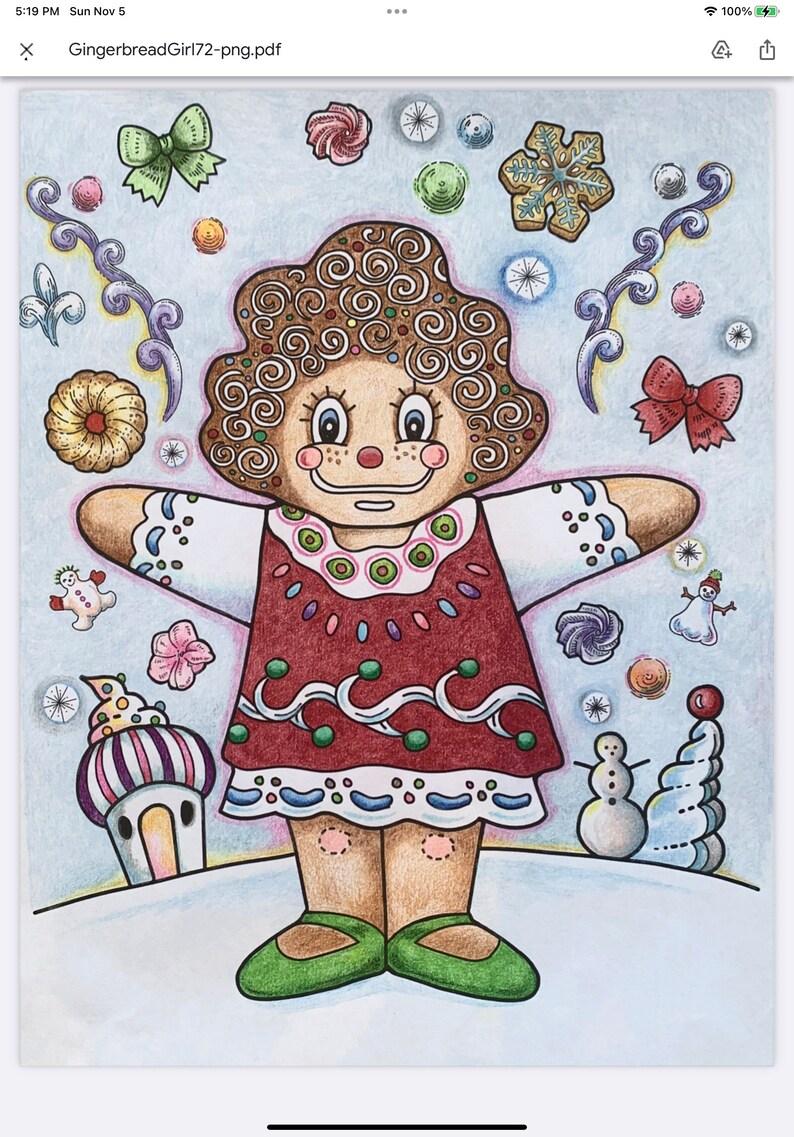 Gingerbread Girl and Boy Coloring Pages (2) - Etsy
