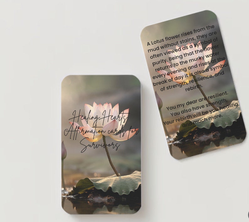 Healing Hearts: Affirmation Cards for Survivors - Etsy