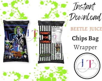 Scream Halloween Digital Chip Bags, Scream Party Favor, Scream Snacks ...