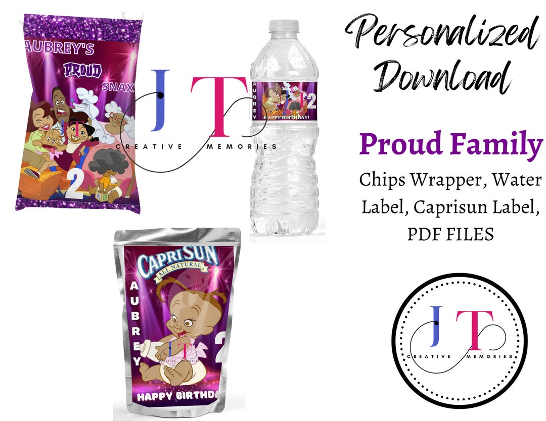 Original Proud Family Party Favor Chip Bag Template, Penny Proud Chips ...