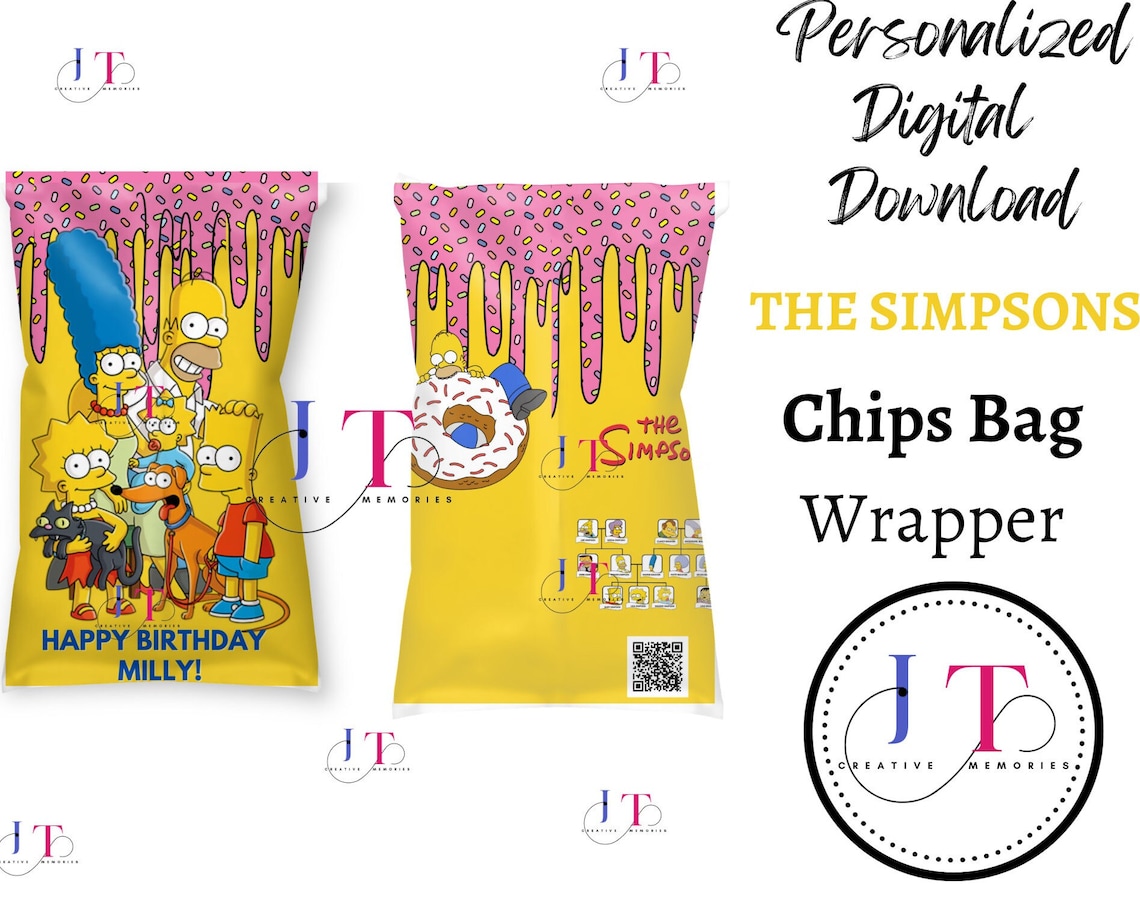 The Simpsons Chip Bag Template, the Simpsons Chips Wrapper ...