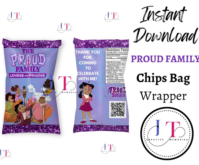 Proud Family Louder and Prouder Party Favor Chips Wrapper, Penny Proud ...