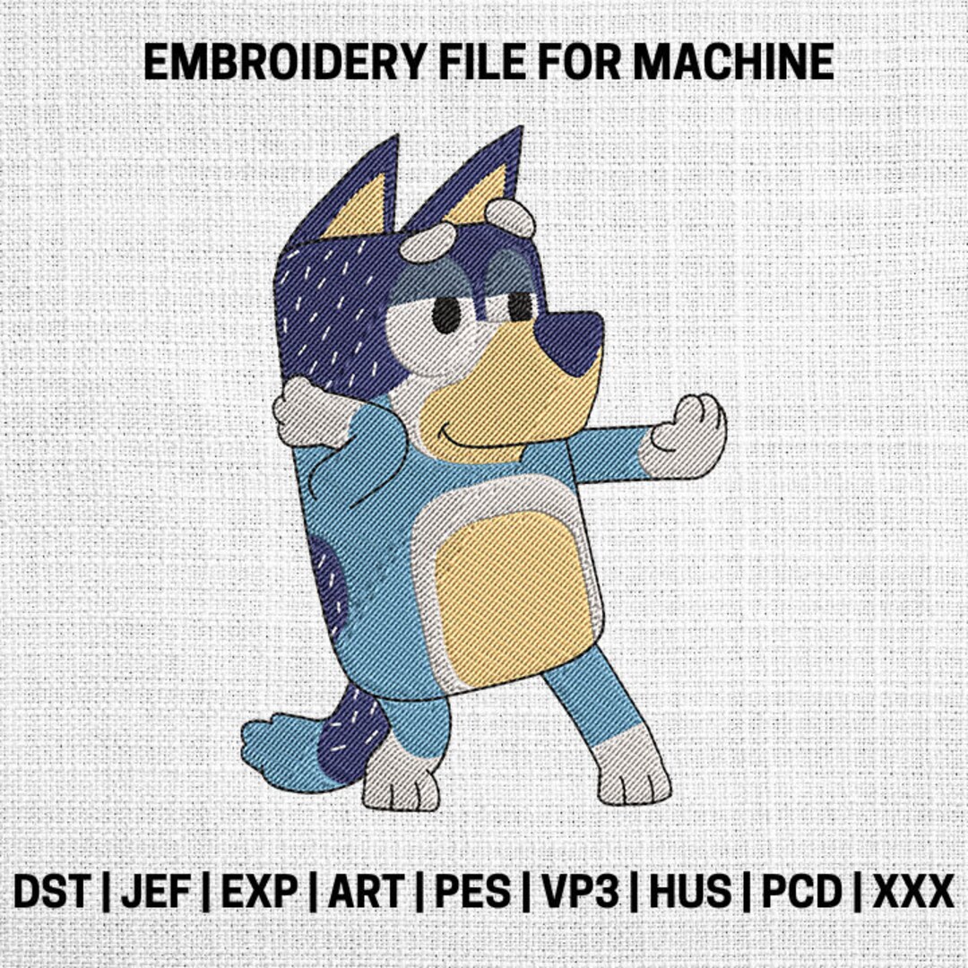 Blue Dog Funny Embroidery Designs, Blue Dog Funny Embroidery Pattern ...