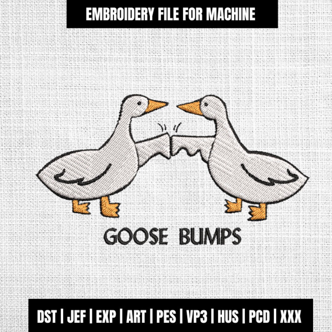 Goose Bumps Embroidery Designs, Goose Bumps Embroidery Pattern, Goose ...