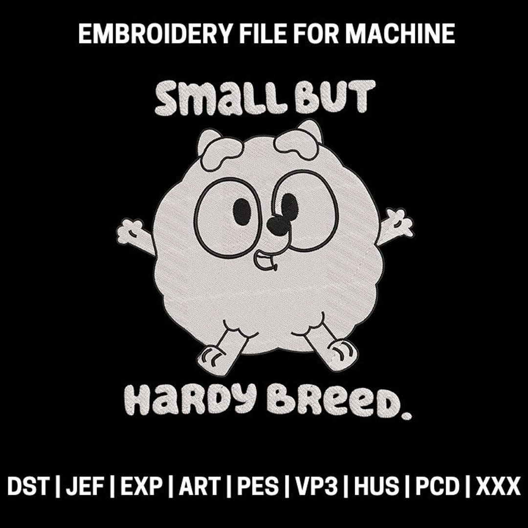 Small but Hardy Breed Embroidery Designs, Cute Dog Embroidery Pattern ...