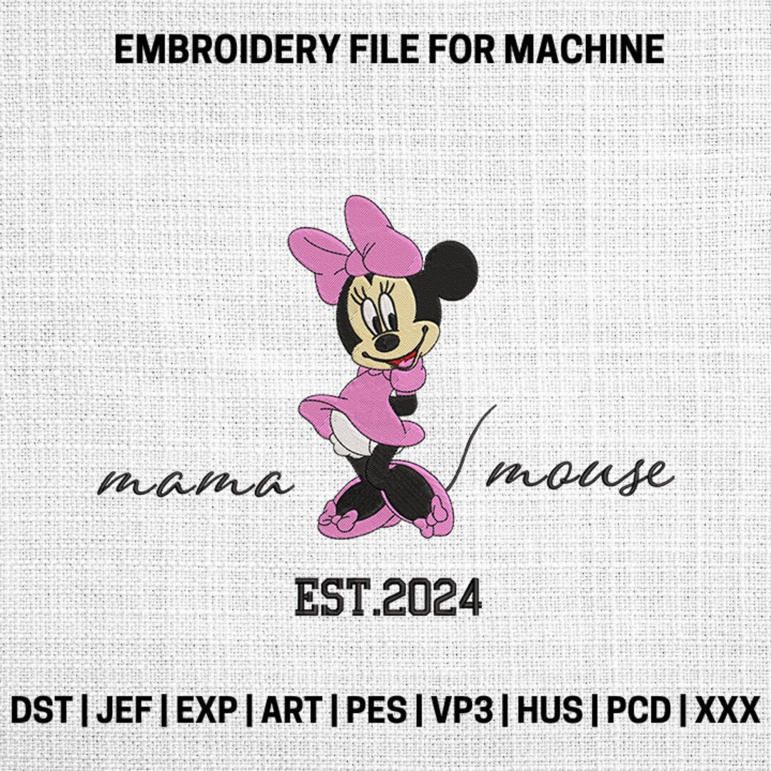 Mama Mouse Est Embroidery Designs,mama Mouse Embroidery Pattern, Mouse ...