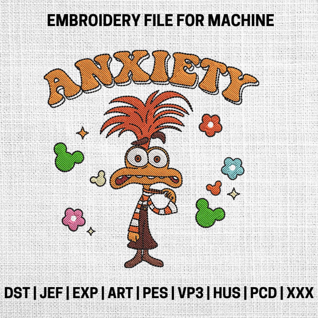 It's Okay to Feel All the Feels Embroidery Designs, Anxiety Embroidery ...