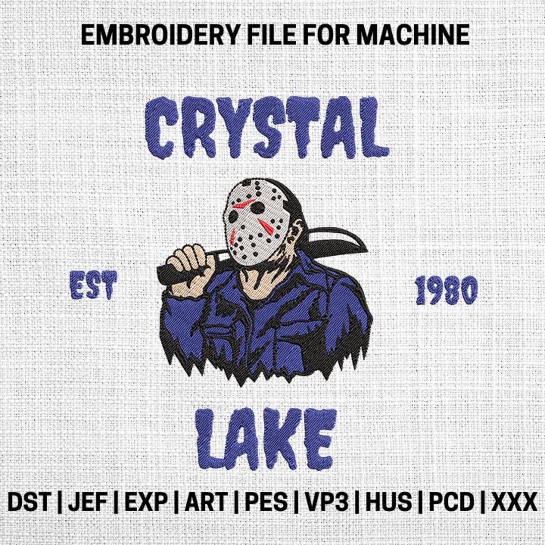 Crytal Lake Embroidery Designs, Funny Halloween Embroidery Pattern ...