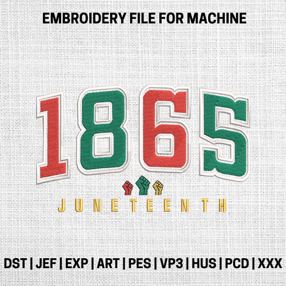 Juneteenth Embroidery Designs, Indepenence Day Embroidery Pattern ...