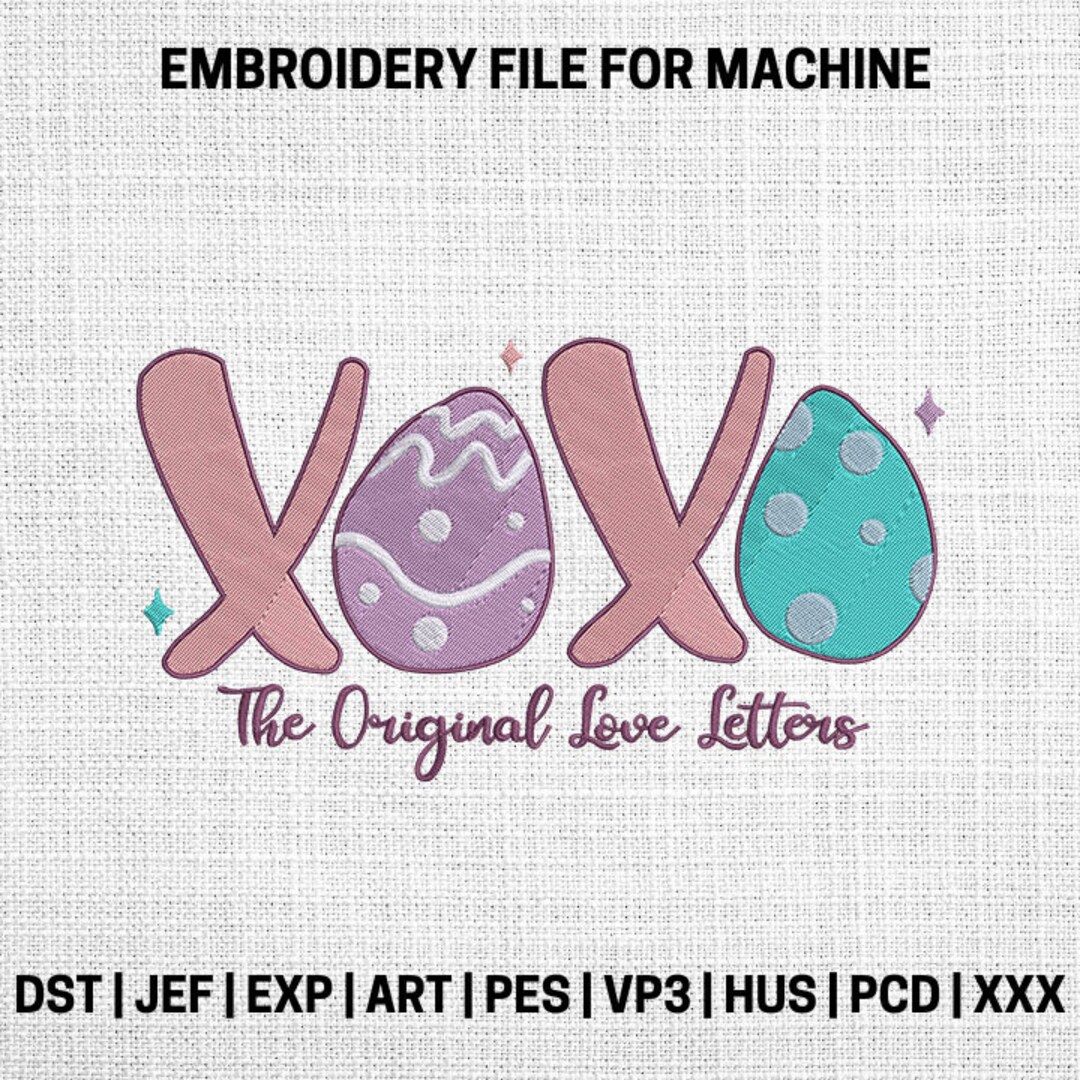 XOXO the Orginal Love Letters Embroidery Designs, XOXO Embroidery ...