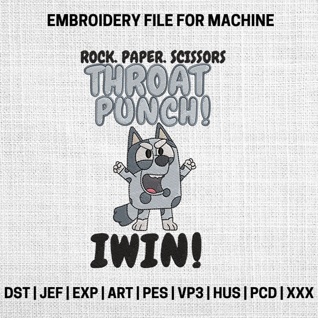 Blue Dog Embroidery Designs, Funny Dog Embroidery Pattern, Blue Dog ...