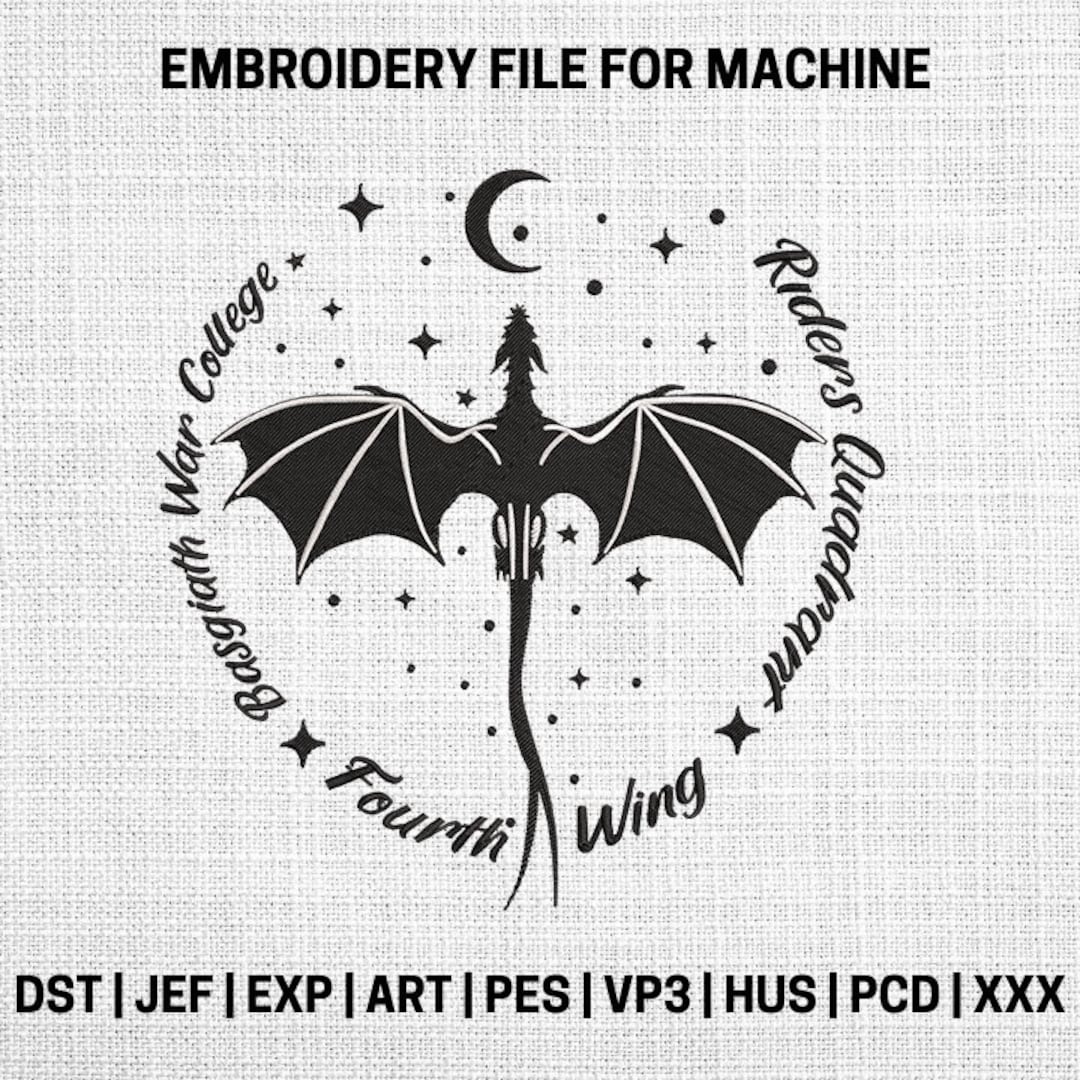 Dragon Fly Embroidery Designs,fantasy Book Embroidery Pattern, Book ...