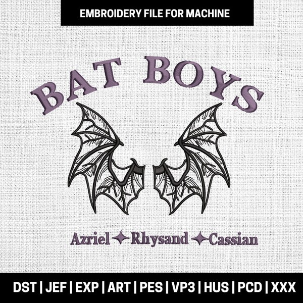 Bat Wing Embroidery Pattern - Etsy