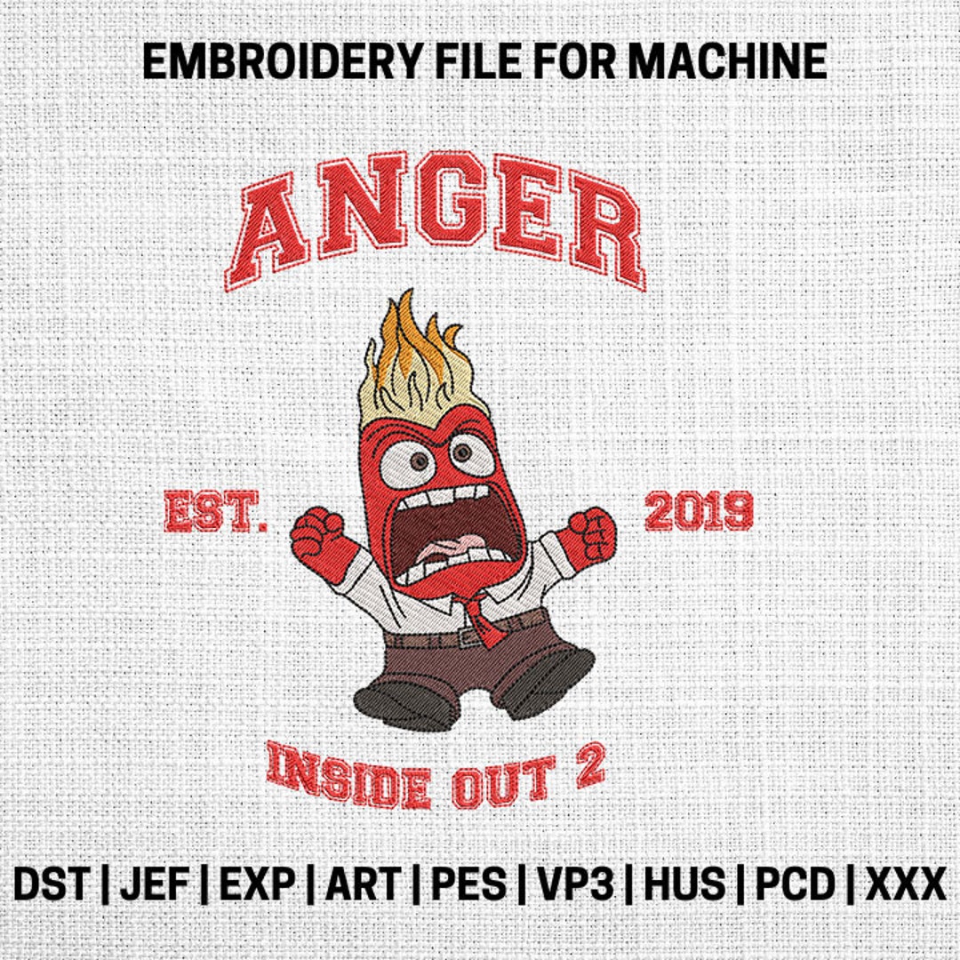 All the Feel Embroidery Designs, Anger Emotion Embroidery Pattern ...