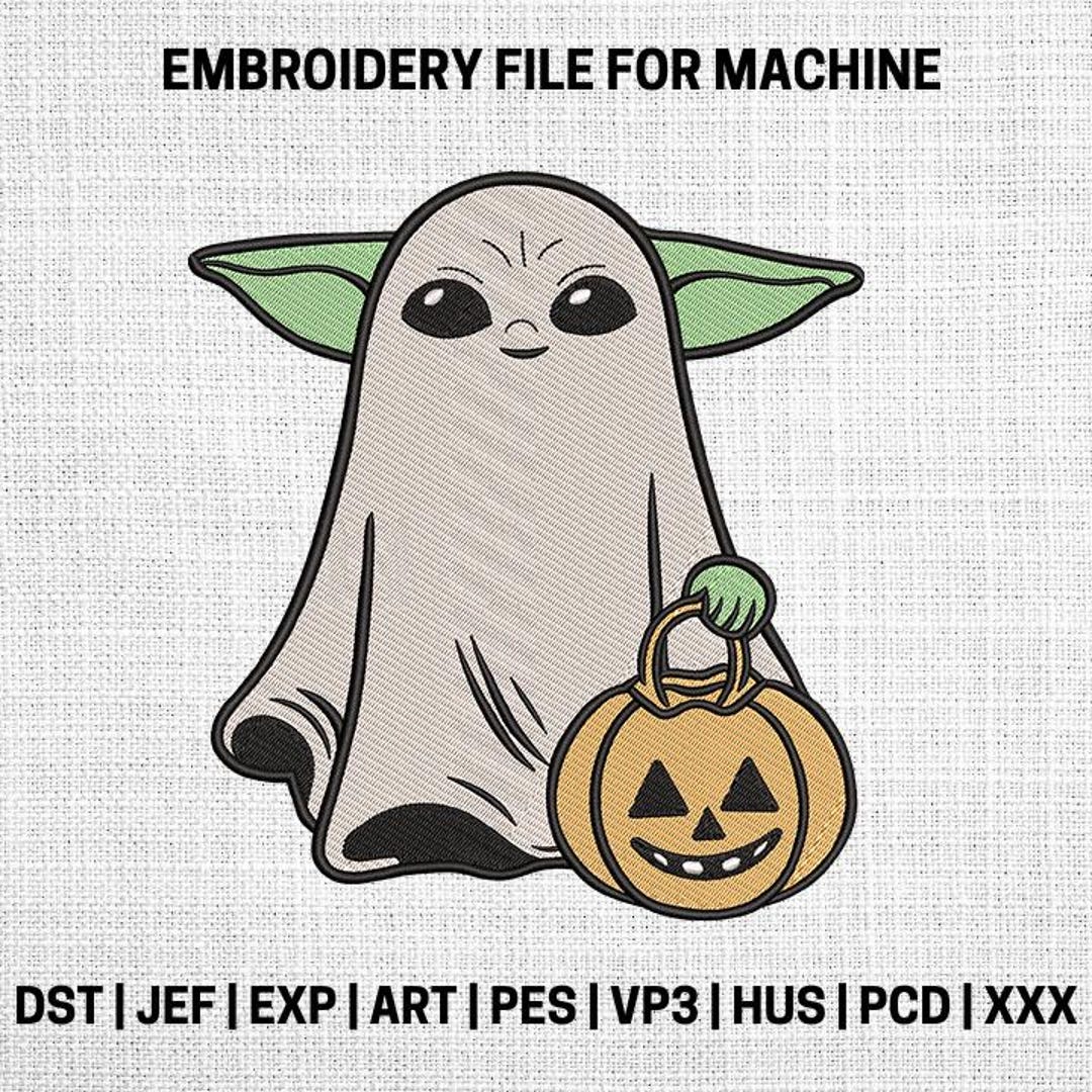 Vintage Ghost Embroidery Designs, Halloween Ghost Embroidery Pattern ...