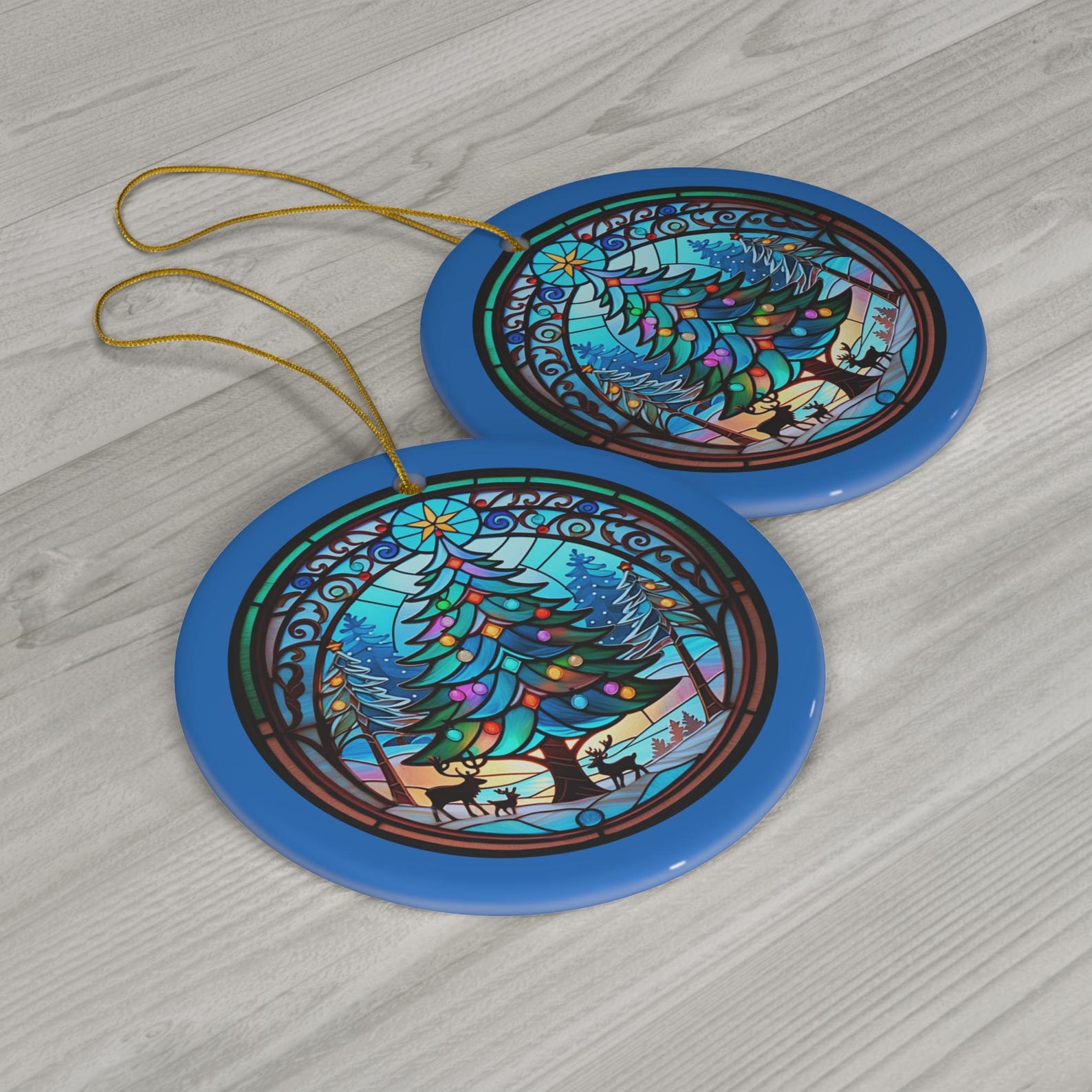 Reindeer Christmas Tree Ornament Christmas Ornaments Porcelain Ceramic ...