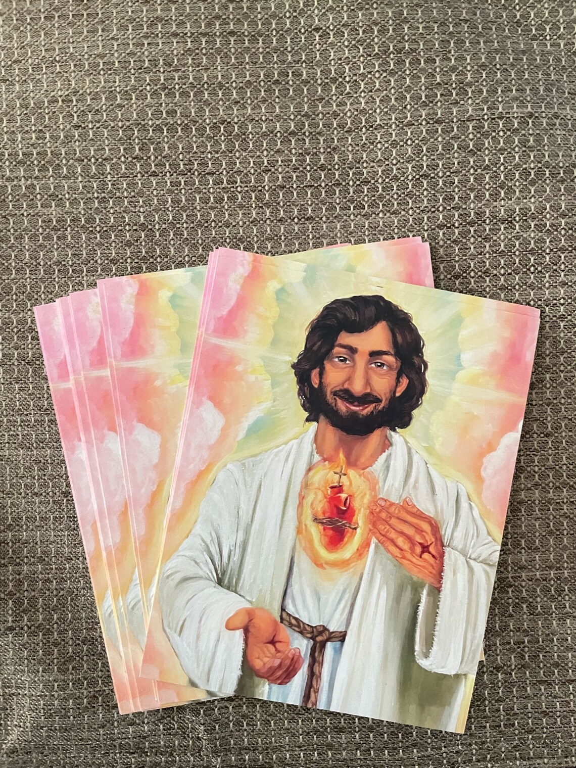 Sacred Heart of Jesus Prayer Cards - Etsy
