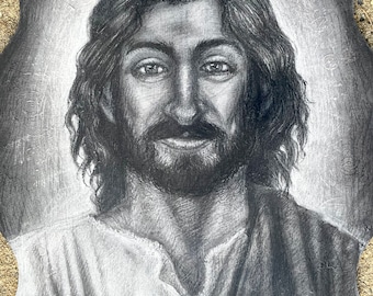 Charcoal Portrait of Jesus Christ the Chosen - Etsy