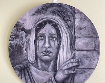 St. Mary Magdalene at the Empty Tomb of Jesus Custom Digital Oil ...