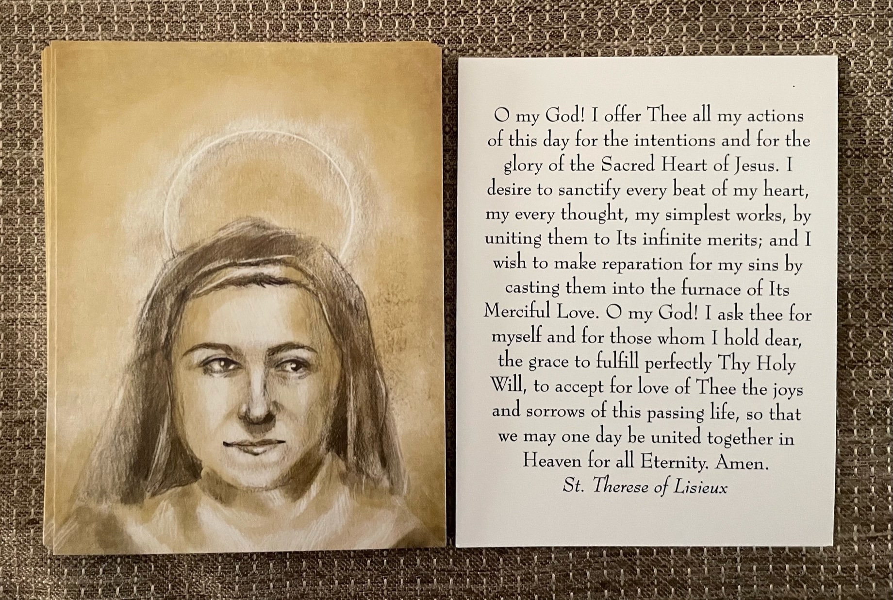 St. Therese of Lisieux Prayer Cards - Etsy