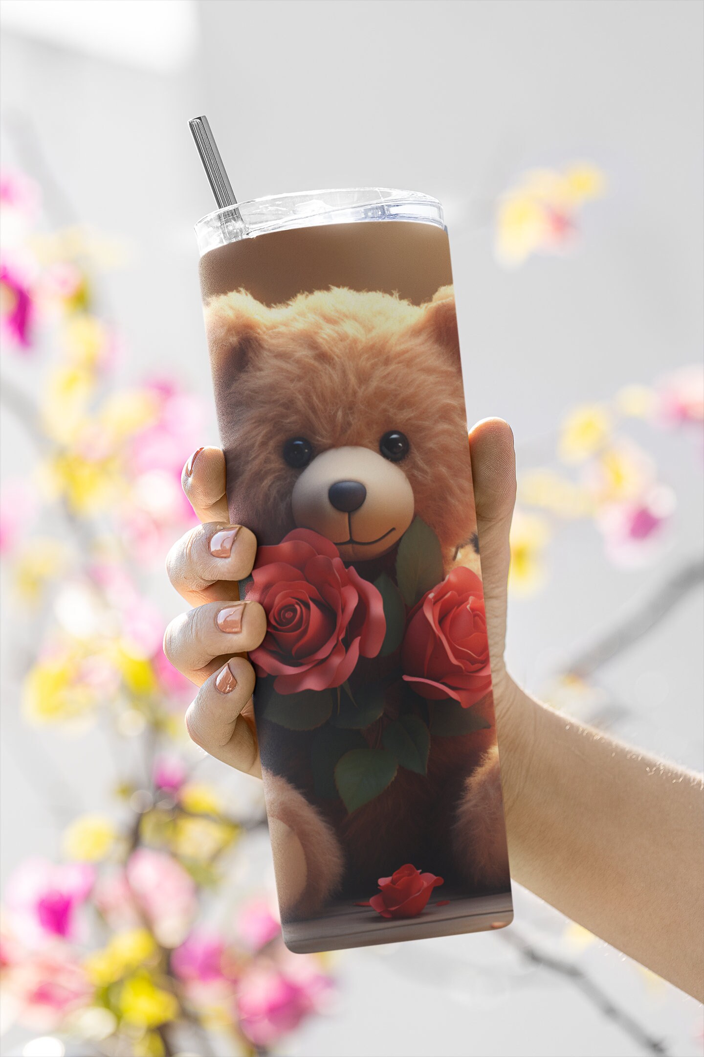 Cute Teddy Bear Tumbler Wraps | Bundle of 4 | 20oz Sublimation Printing ...