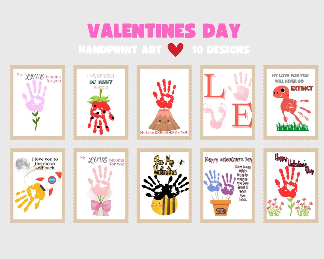 Valentine's Day Handprint Craft, Handprint Art, Footprint Craft ...