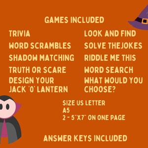 Halloween Game Bundle, Games for Kids, Family Games, Word Search, Halloween Trivia, Halloween ...