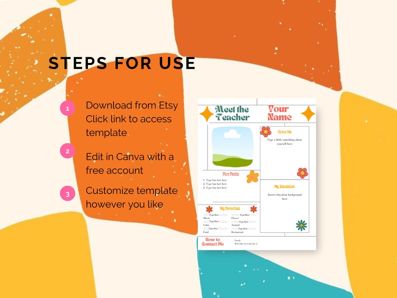 Groovy Meet the Teacher Template, Editable Meet the Teacher, Newsletter ...
