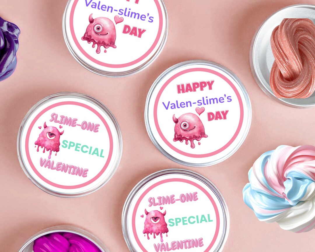Slime Valentines Day Tag for Valenslime Day , Non-candy Valentines ...