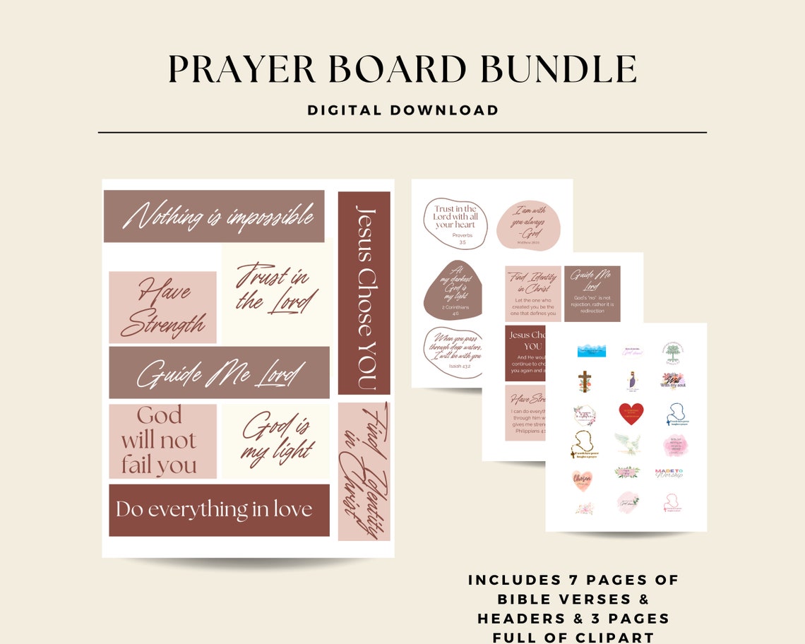 Prayer Board, Prayer Board Printable, Bible Verses, Prayer Headers ...